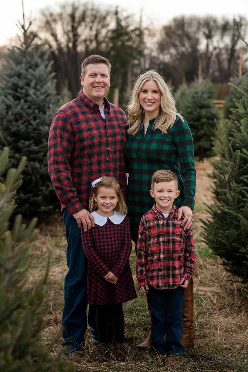 15 Adorable Tree Farm Family Photos Outfit Ideas 2026