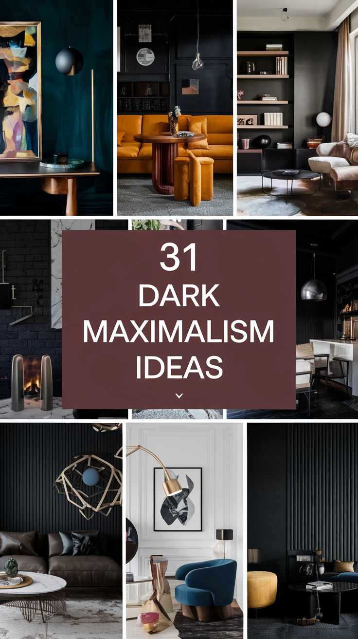 31 Dark Maximalism Ideas for an Elegant Atmosphere 2025