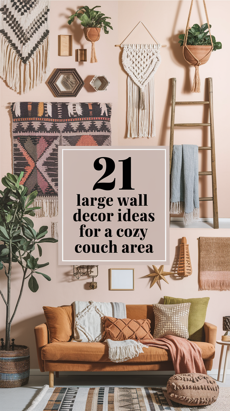 21 Large Wall Decor Ideas for a Cozy Couch Area 2026