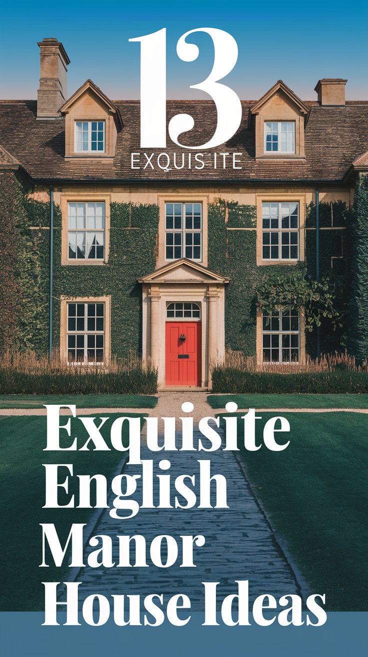 13 Exquisite English Manor House Ideas for Timeless Elegance 2026